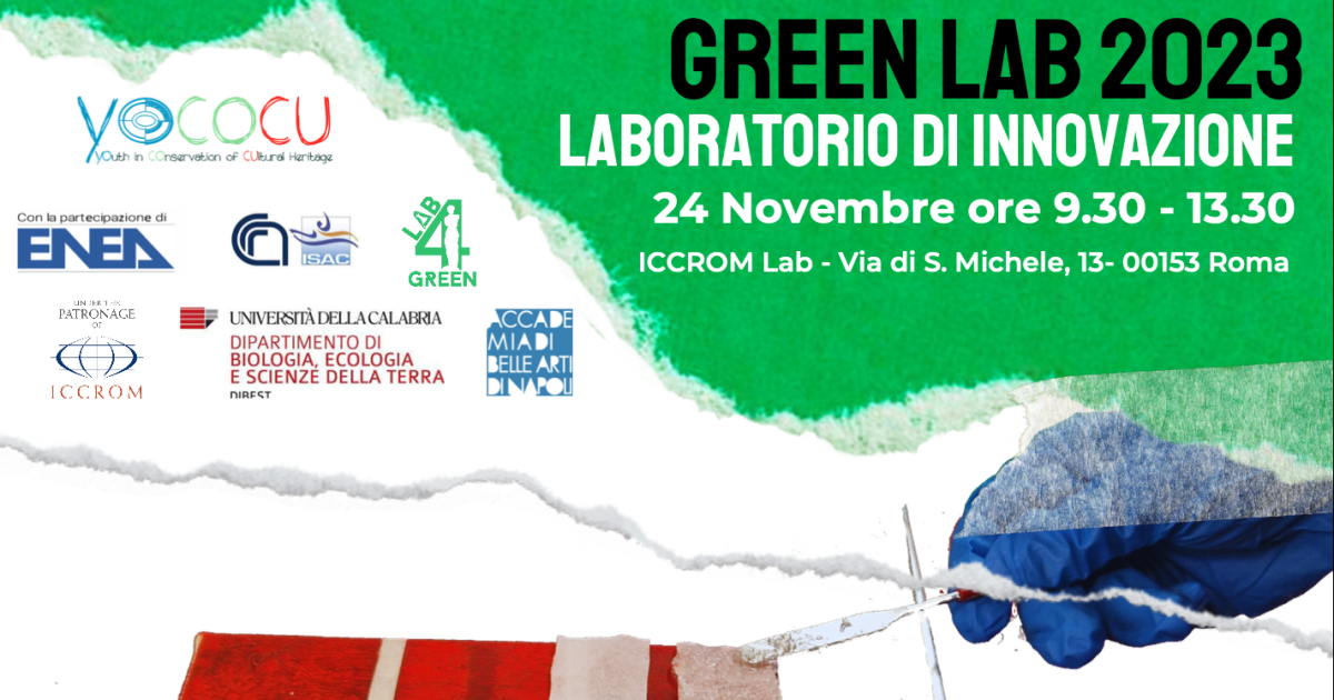 Green Lab - Laboratorio d'innovazione 2023 | ICCROM