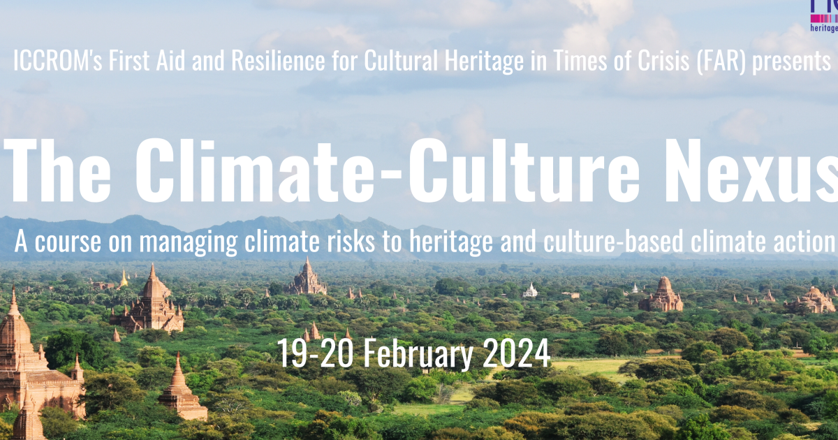2-Day online course: Managing Climate Risks to Heritage and Culture ...